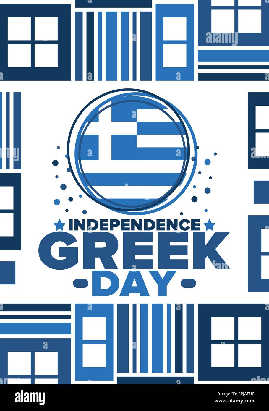 Greek Independence Day. National happy holiday, celebrated annual in ...