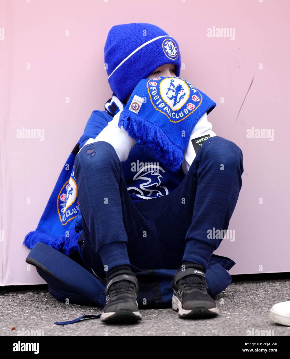 Chelsea fans prior to the Premier League match at Stamford Bridge ...
