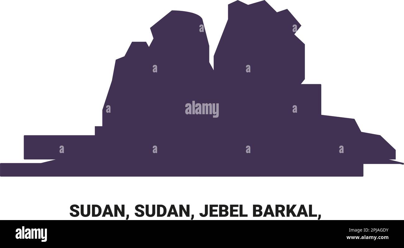 Sudan, Sudan, Jebel Barkal, travel landmark vector illustration Stock ...