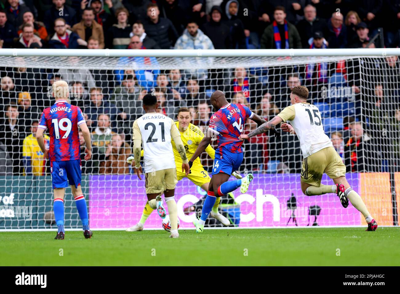 Crystal Palace's Jean-Philippe Mateta scores their side's second goal ...