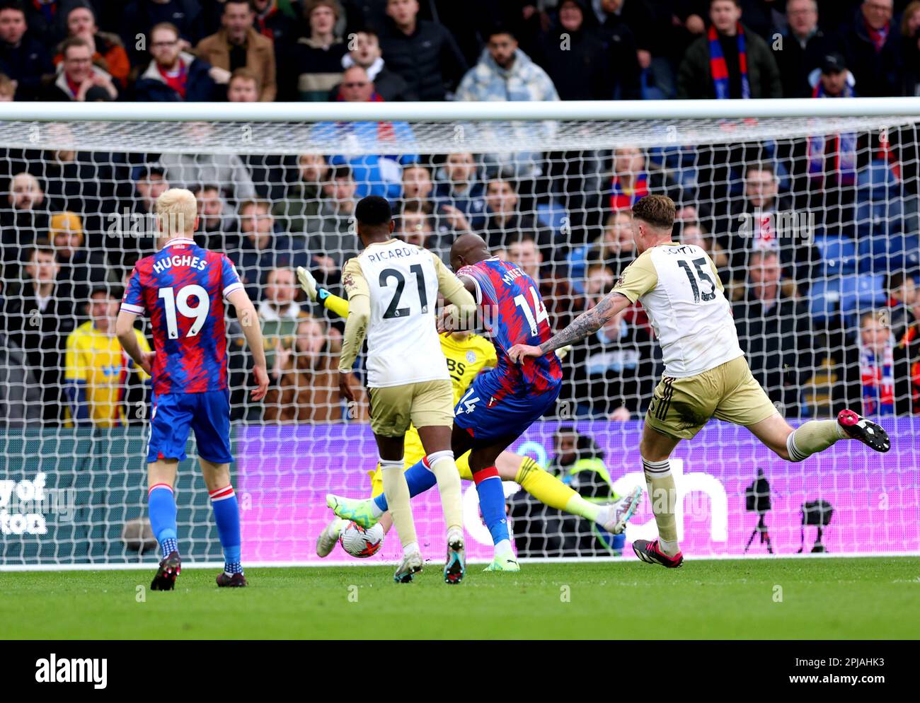 Crystal Palace's Jean-Philippe Mateta scores their side's second goal ...