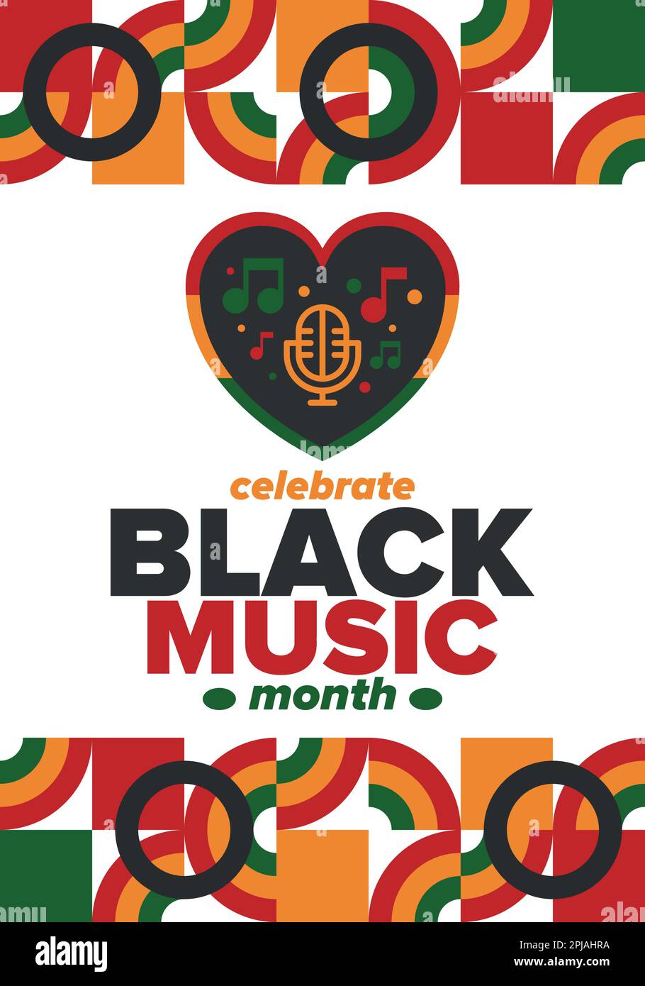 Black Music Month in June. African-American Music Appreciation Month ...