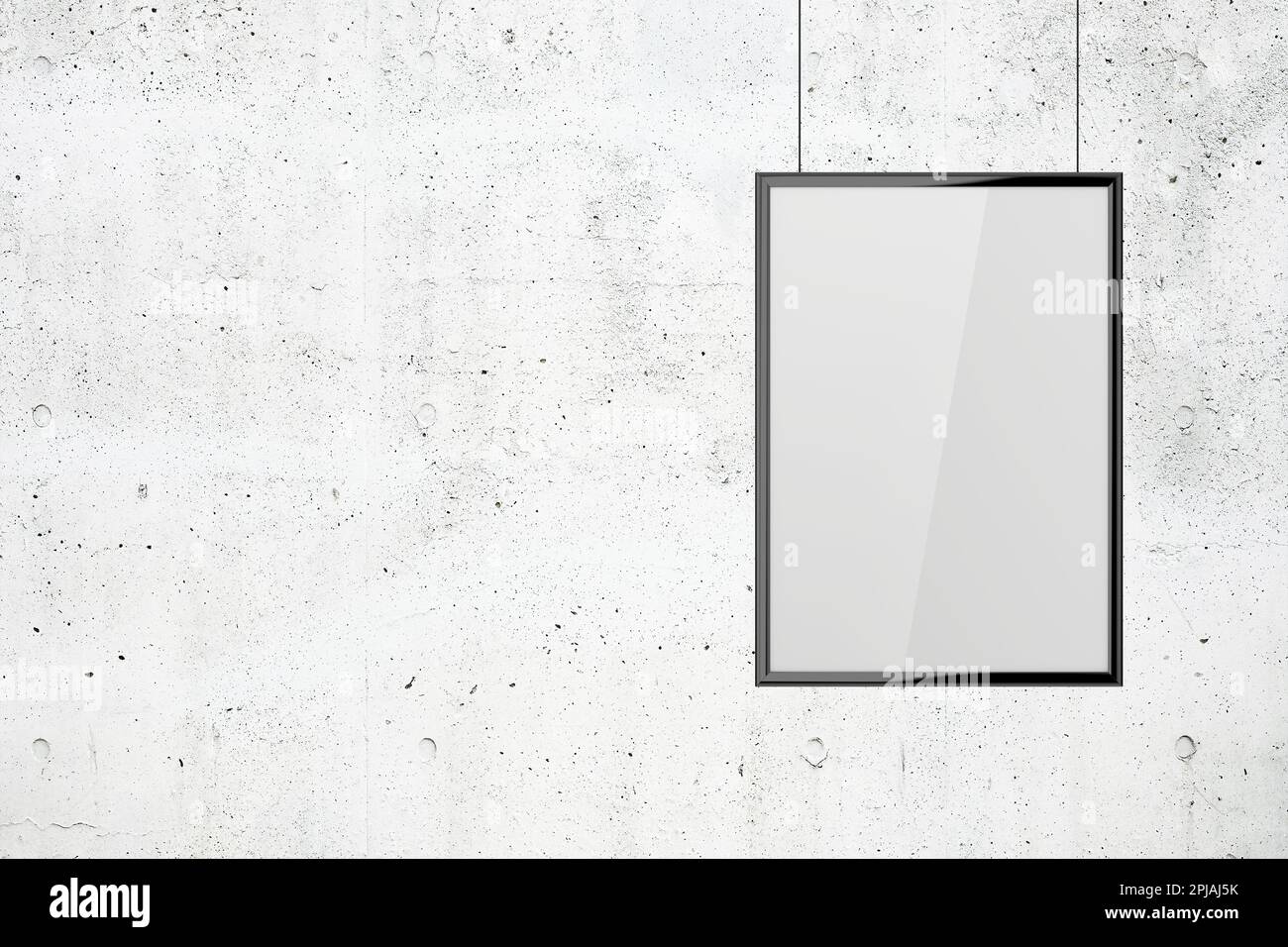 Front Poster Frame on Cement Concrete Background 3D Rendering Stock ...