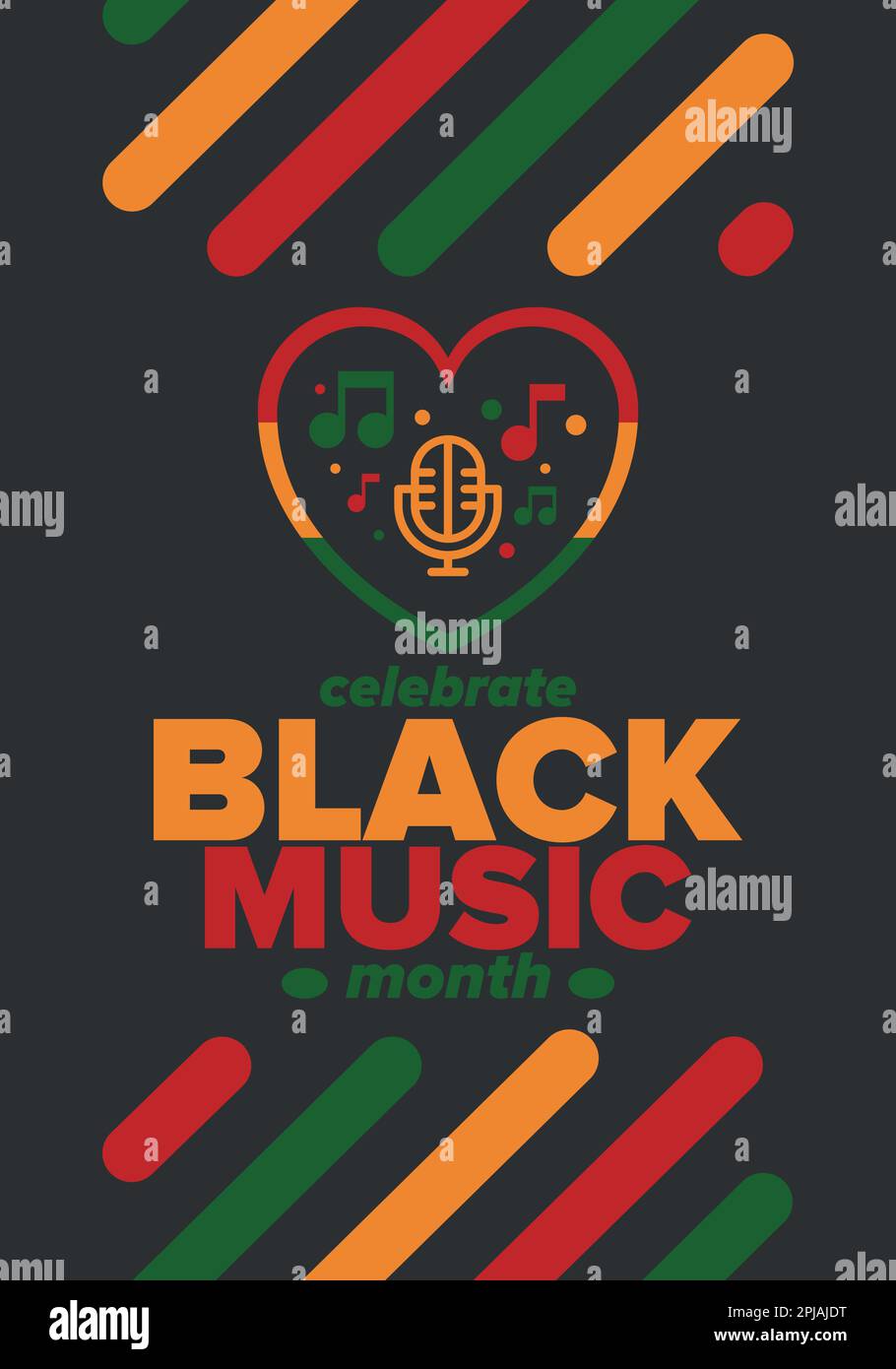 Black Music Month in June. African-American Music Appreciation Month ...