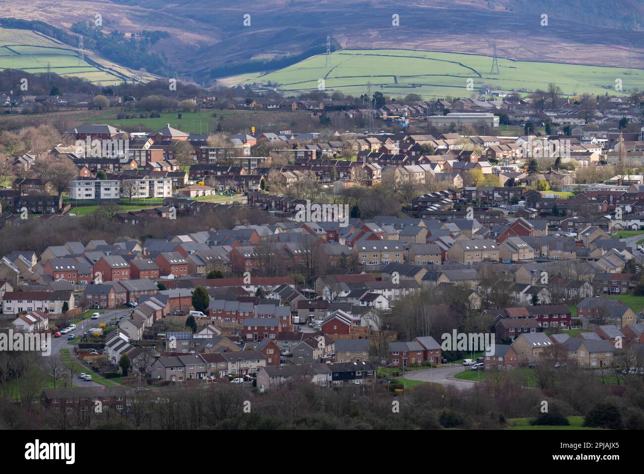 Housing estate at Hattersley near Mottram in Tameside, Greater ...
