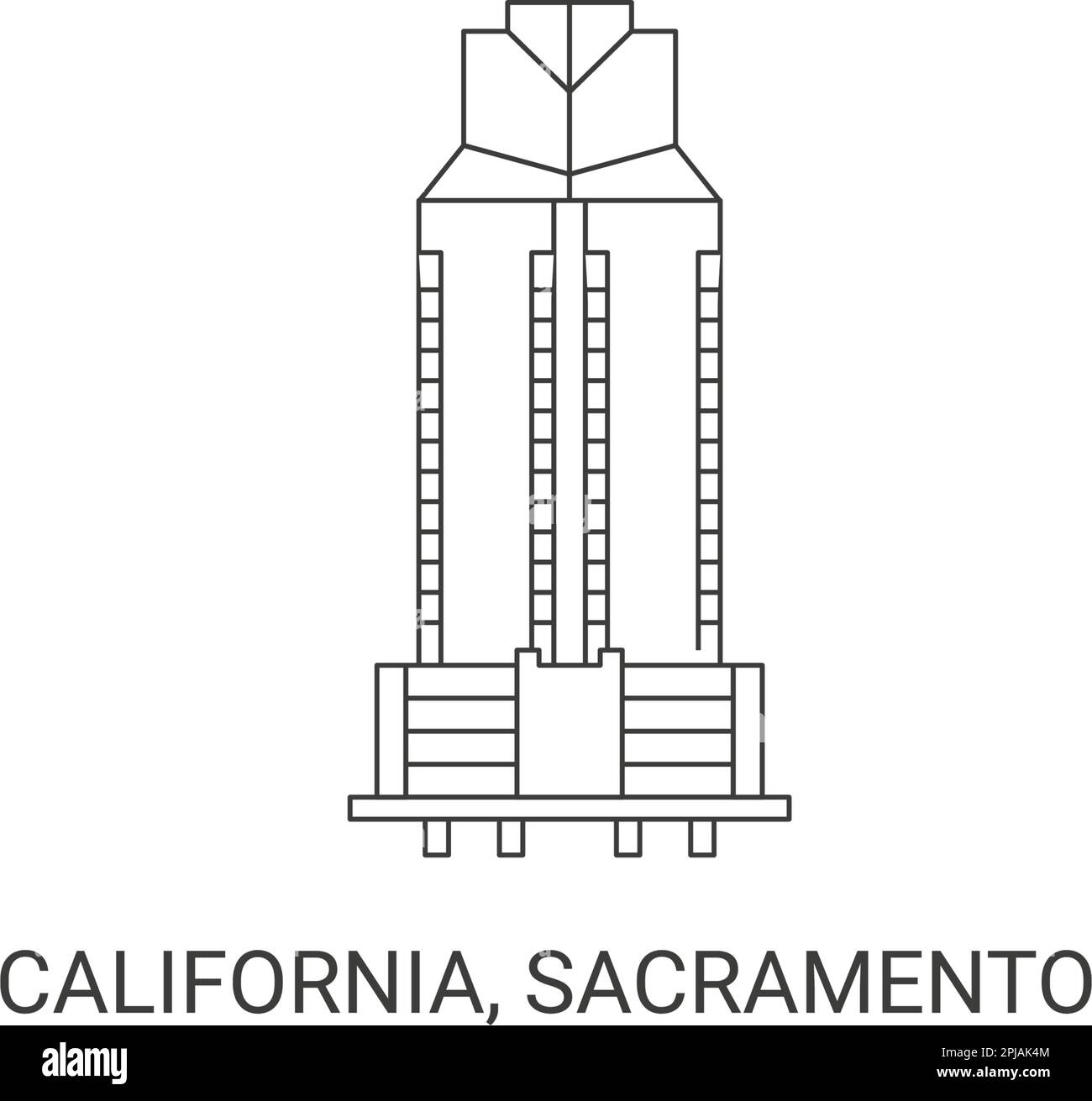 California landmark map Cut Out Stock Images & Pictures - Alamy