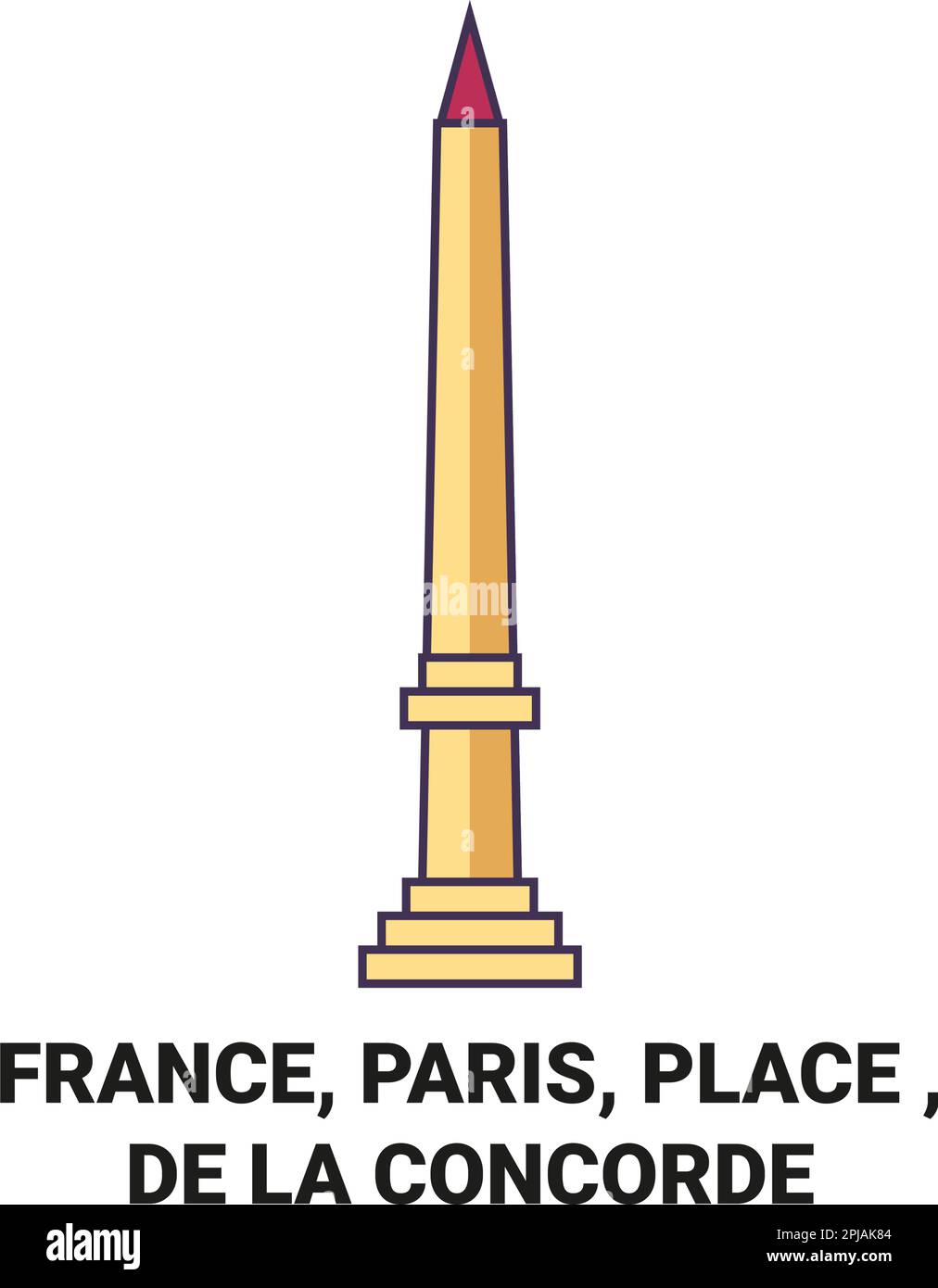 France, Paris, Place , De La Concorde travel landmark vector ...