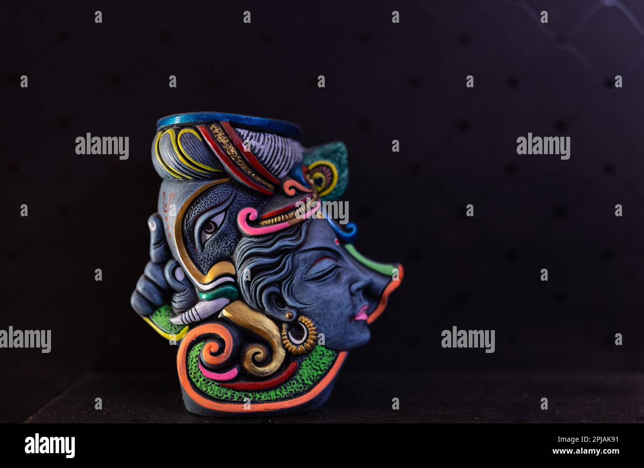 Colorful idol of lord ganeha made with clay Stock Photo - Alamy