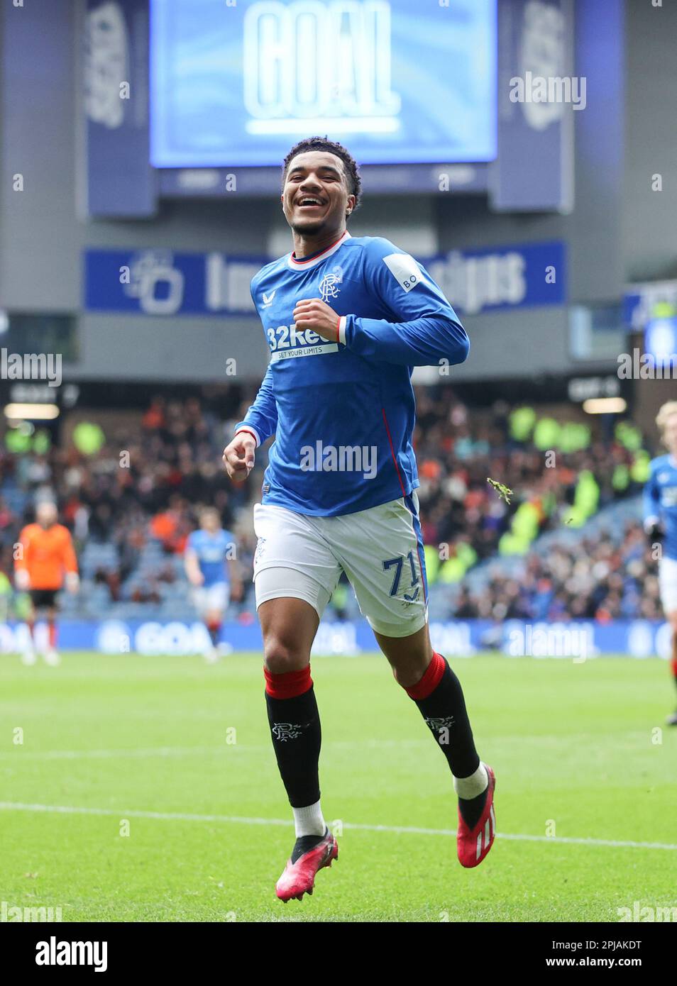 Rangers Malik Tillman celebrates scoring his teams second goal of the ...
