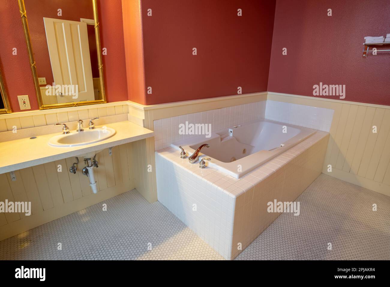 Bathroom in the historic Geiser Grand Hotel in Baker City, Oregon Stock ...
