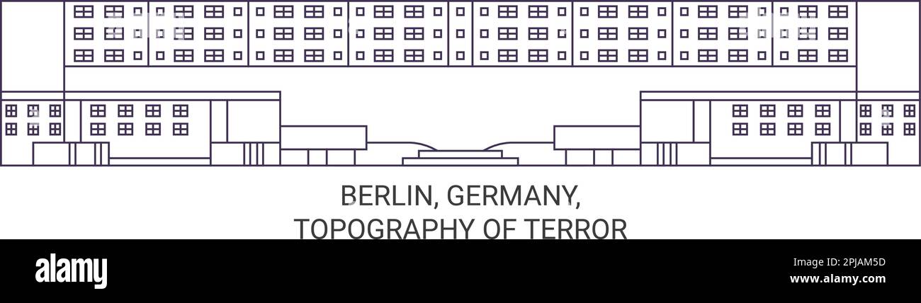Berlin, Germany, Topography Of Terror travel landmark vector ...
