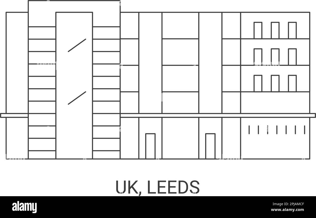 England, Leeds travel landmark vector illustration Stock Vector Image ...