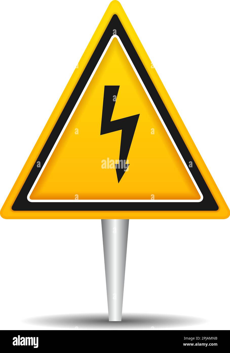 High voltage triangle sign, vector eps10 illustration Stock Vector ...