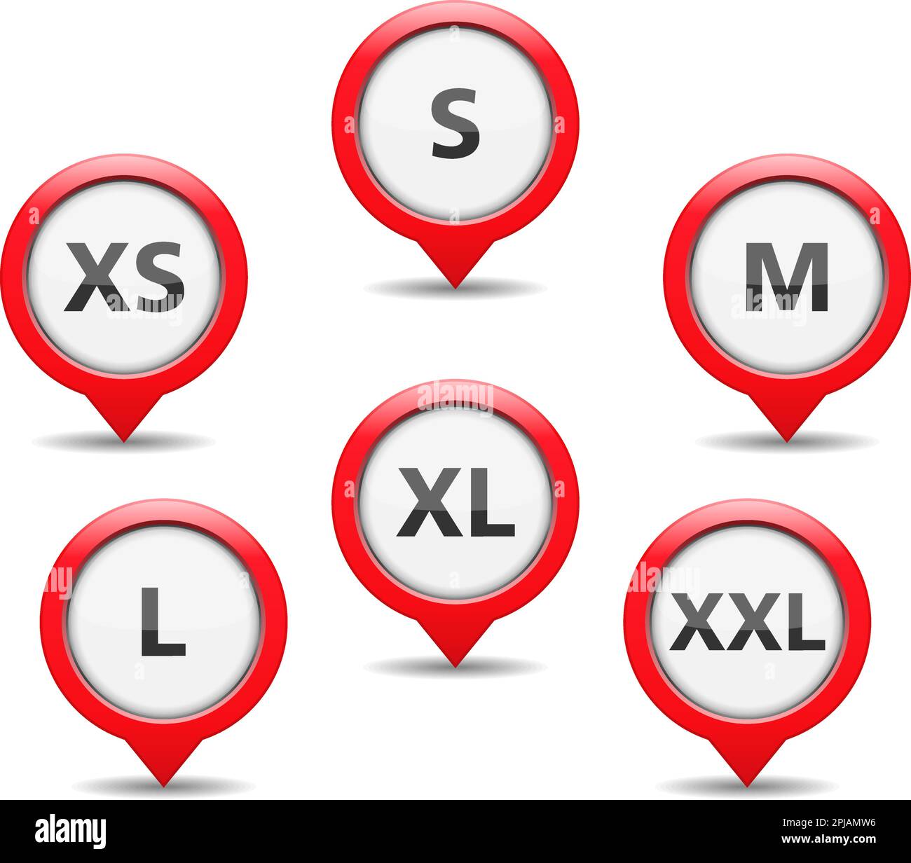 Red size tags, vector eps10 illustration Stock Vector Image & Art - Alamy
