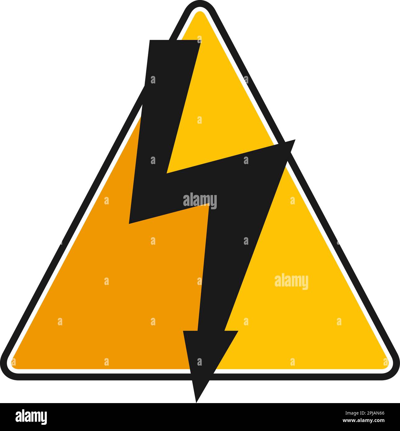 High voltage sign on white background, vector eps10 illustration Stock ...