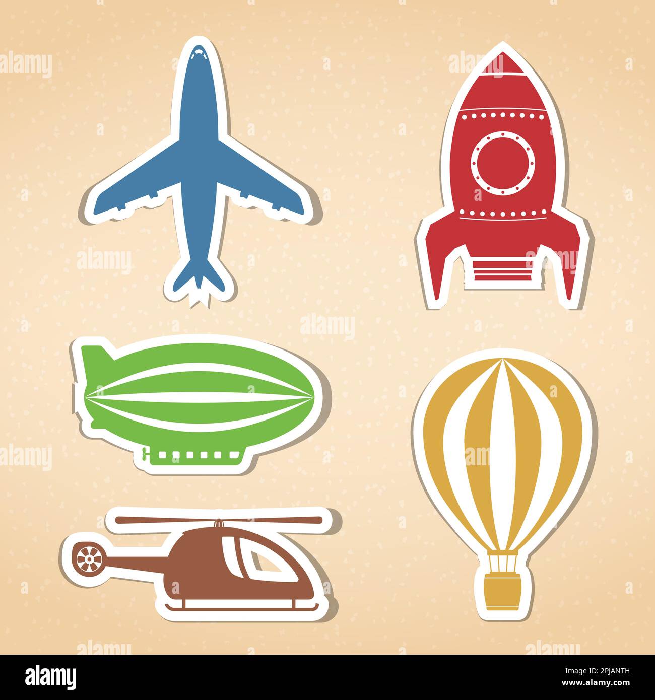 Colored air transport icons set, vector eps10 illustration Stock Vector ...