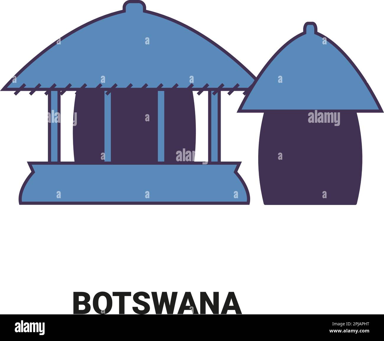 Botswana travel landmark vector illustration Stock Vector Image & Art ...