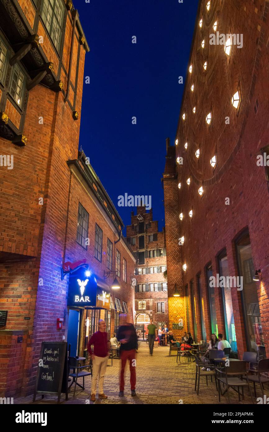 Bremen: street Böttcherstraße, houses in expressionist style, Brick ...