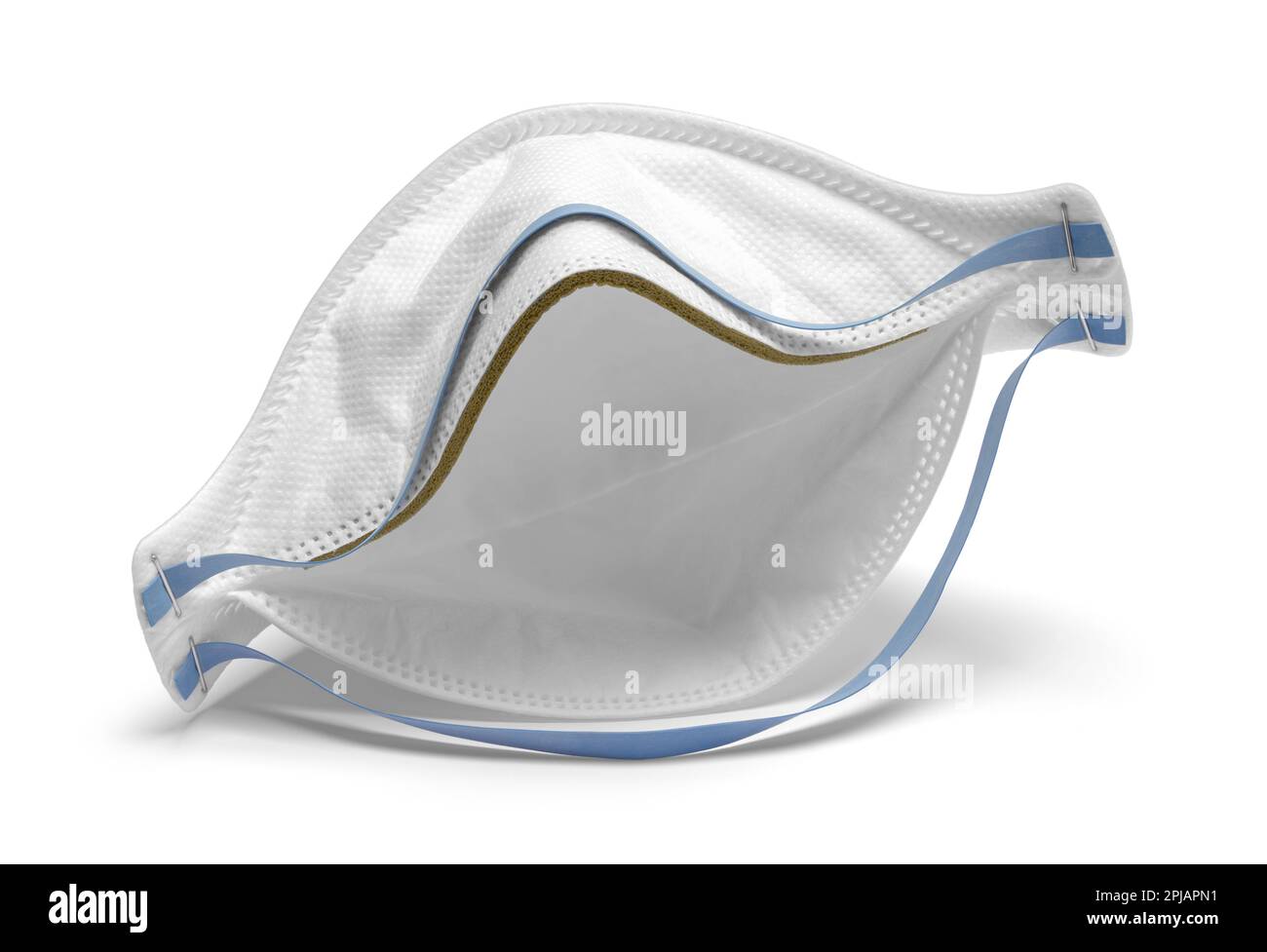 Used N95 Medical Mask Cut Out on White Stock Photo - Alamy