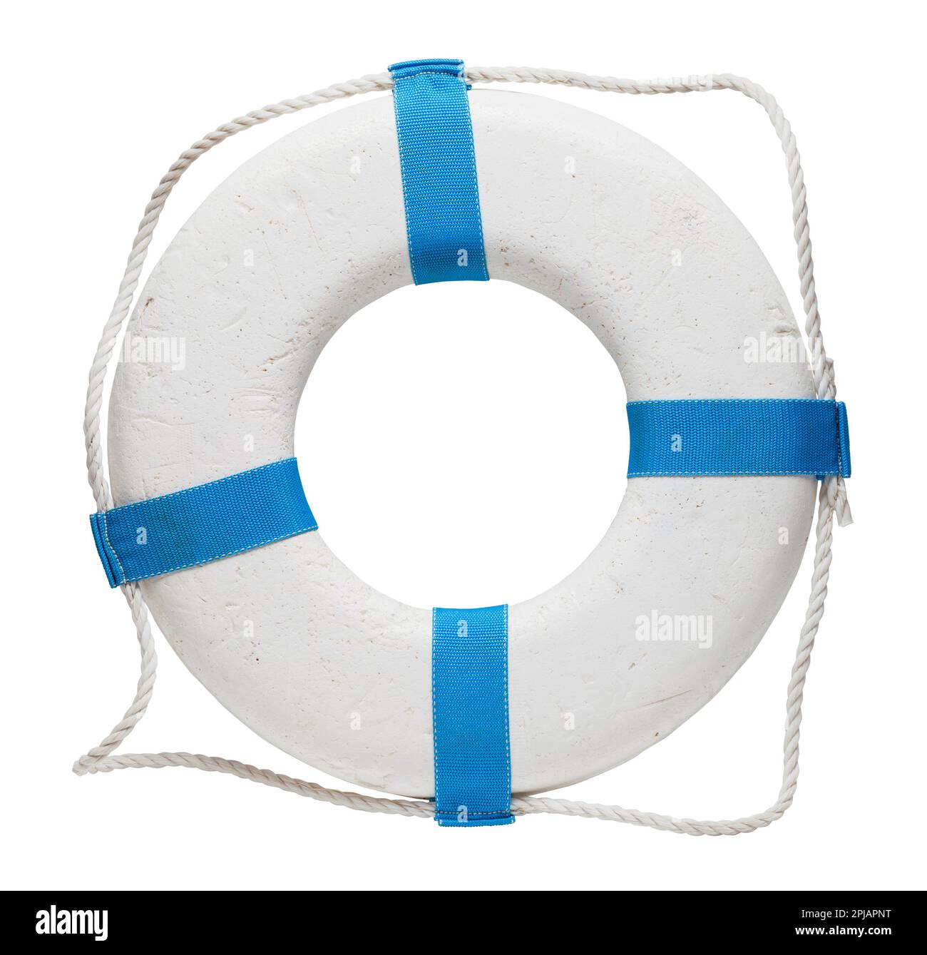 Round Life Preserver with Rope Cut Out Stock Photo - Alamy