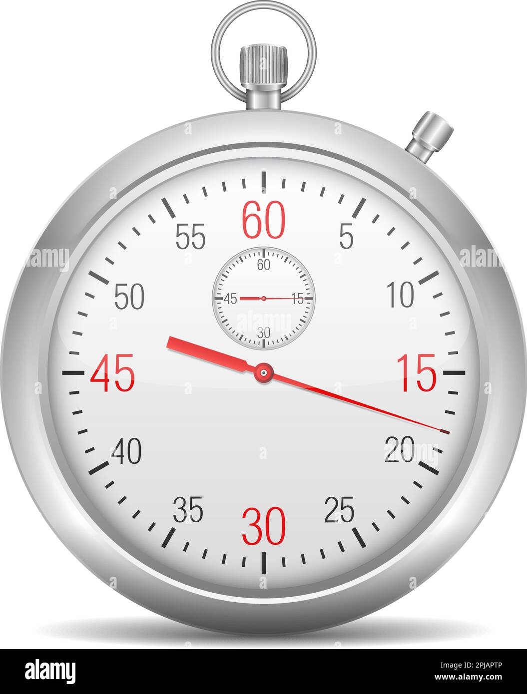 Stopwatch on white background, vector eps10 illustration Stock Vector ...