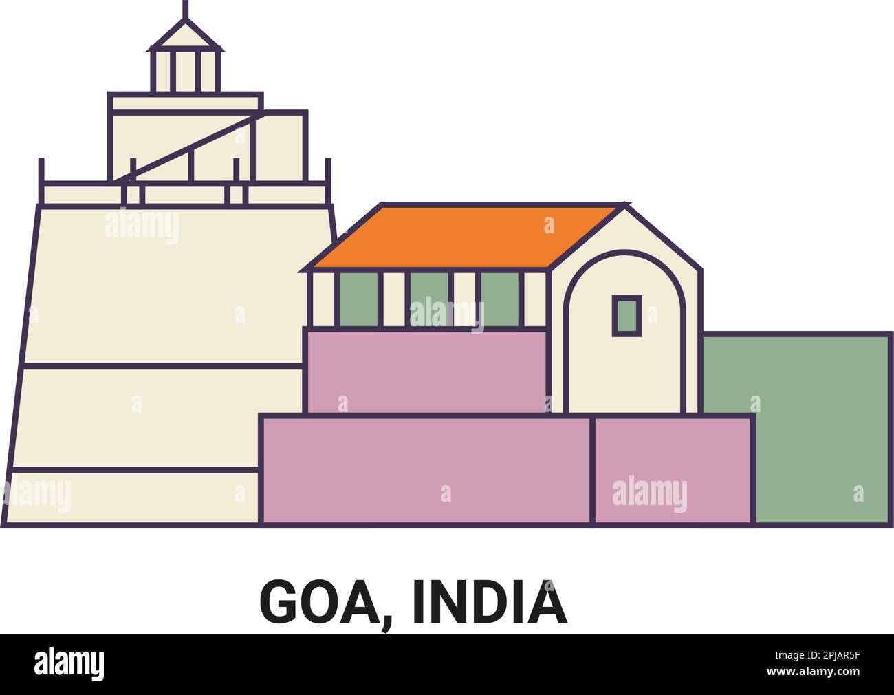 Goa view Stock Vector Images - Alamy