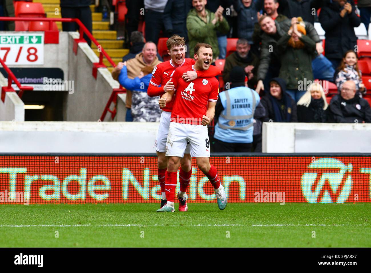 Oakwell Stadium, Barnsley, England - 1st April 2023 Luca Connell ...
