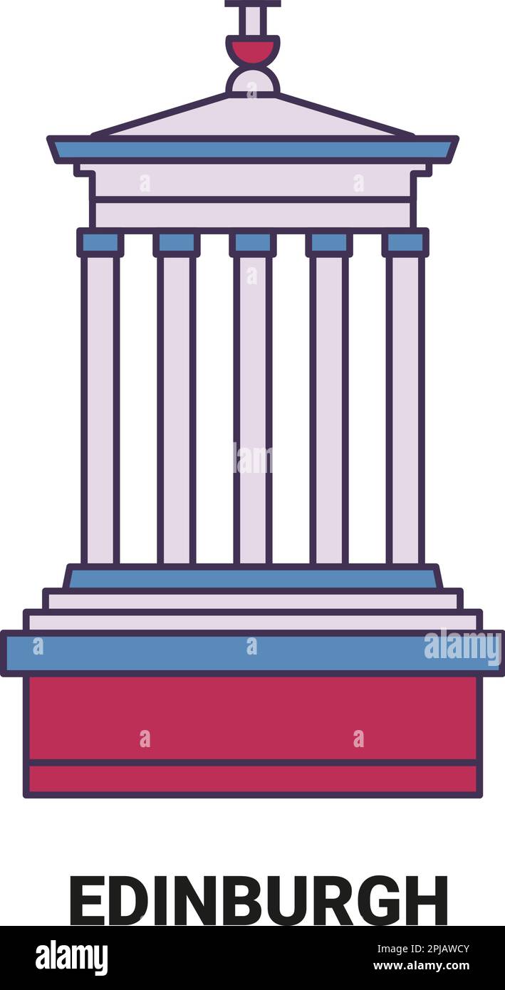 Uk, Edinburgh travel landmark vector illustration Stock Vector Image ...