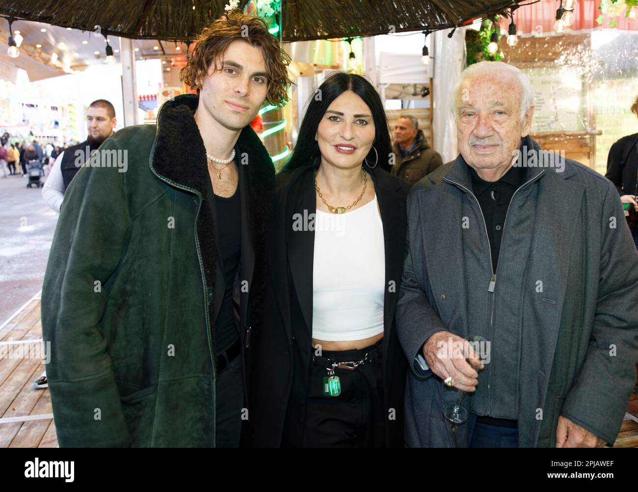 Paris, France. 31st Mar, 2023. Singer Antoine Wend, Sylvie Ortega Munos ...