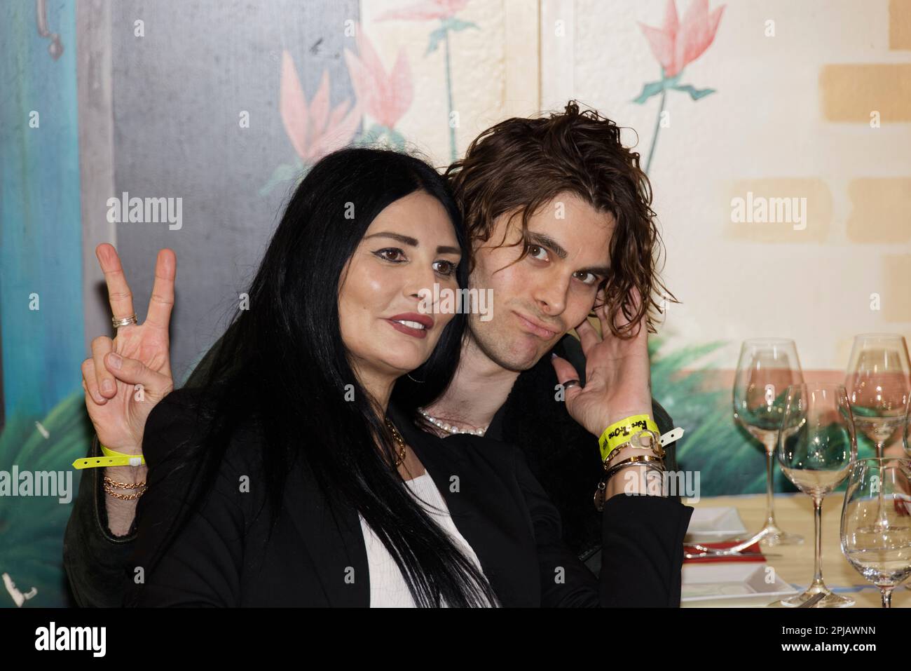 Paris, France. 31st Mar, 2023. Sylvie Ortega Munos and singer Antoine ...