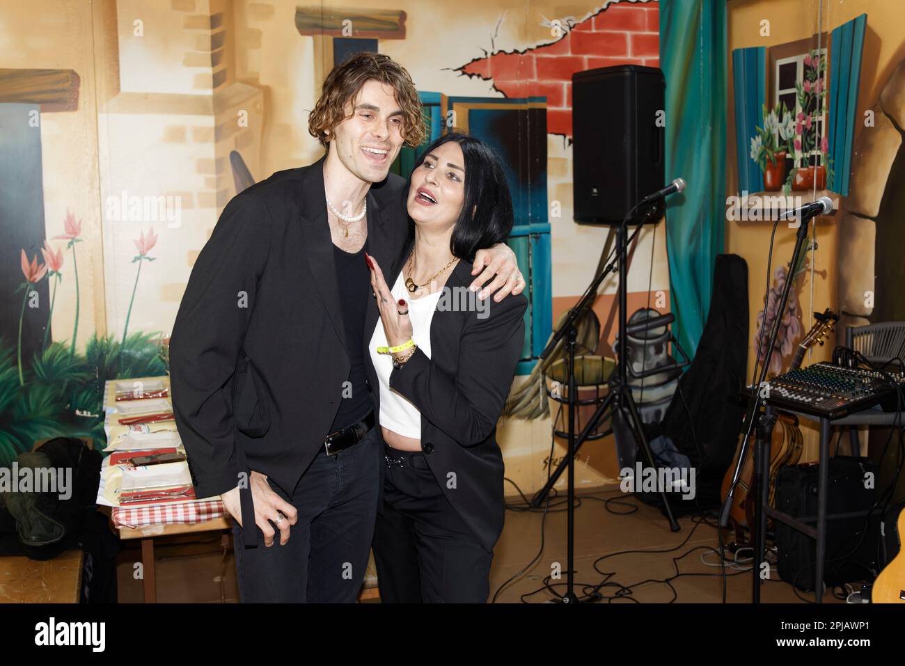 Paris, France. 31st Mar, 2023. Singer Antoine Wend and Sylvie Ortega ...