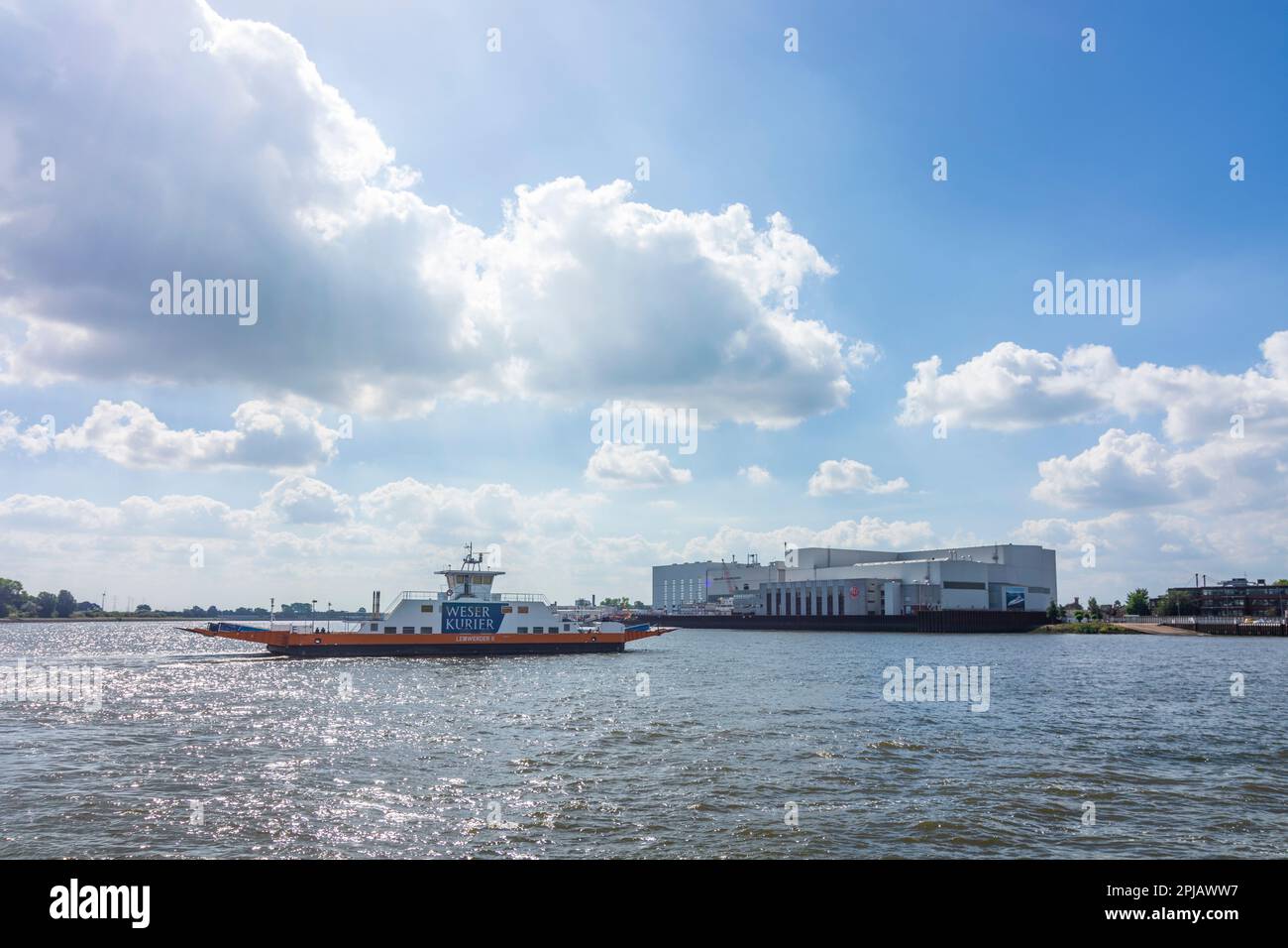 Bremen: river Weser, ferry Vegesack-Lemwerder, Abeking & Rasmussen (A&R ...