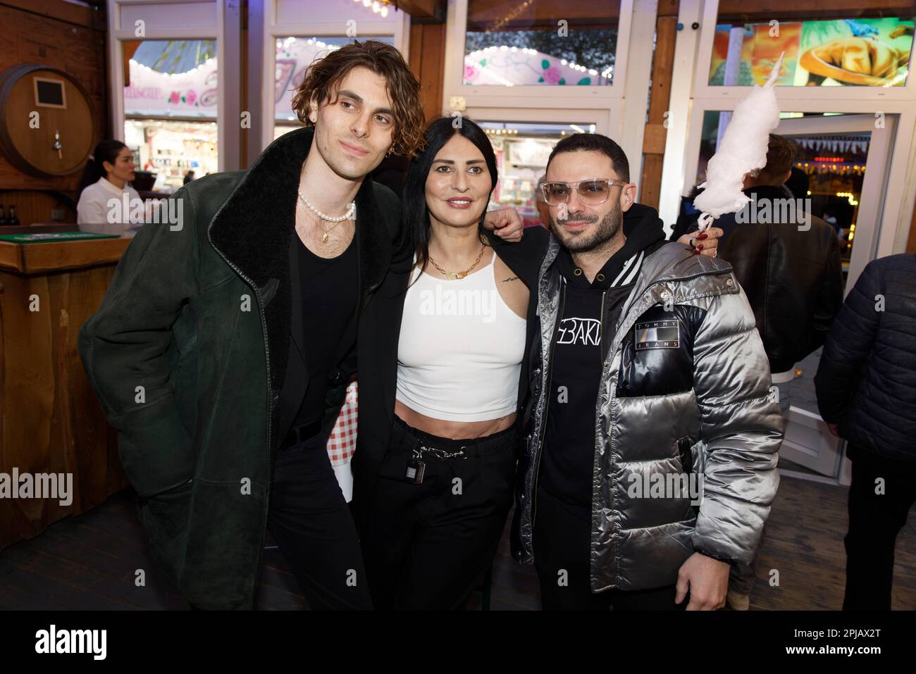 Paris, France. 31st Mar, 2023. Singer Antoine Wend, Sylvie Ortega Munos ...