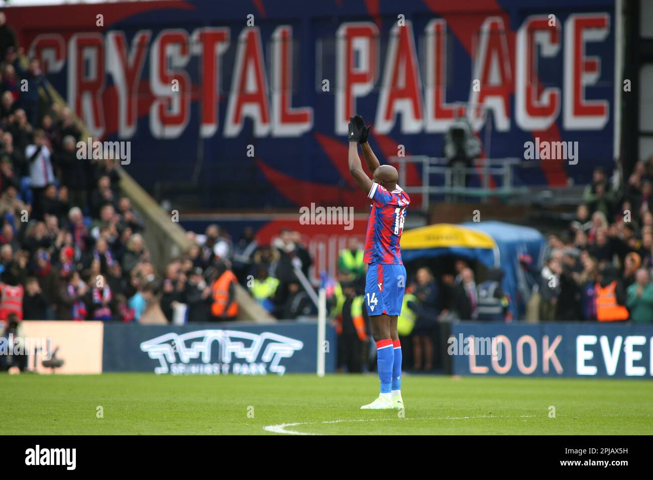 London, UK. 31st Mar, 2023. Jean-Philippe Mateta of Crystal Palace ...