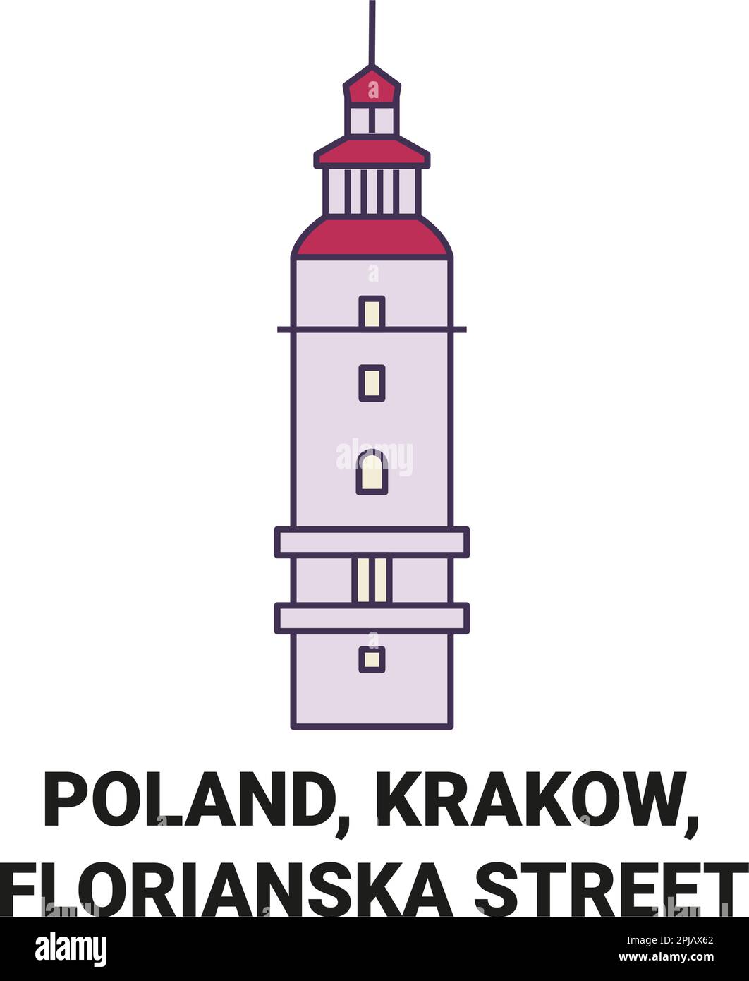 St florian gate krakow Stock Vector Images - Alamy