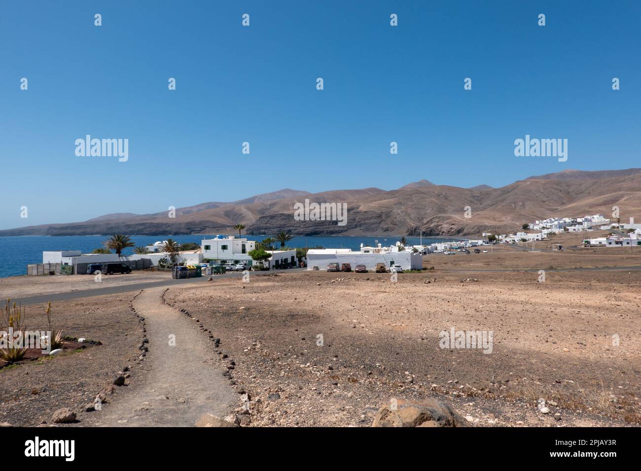 Playa Quemada, coastal village in Lanzarote Stock Photo - Alamy
