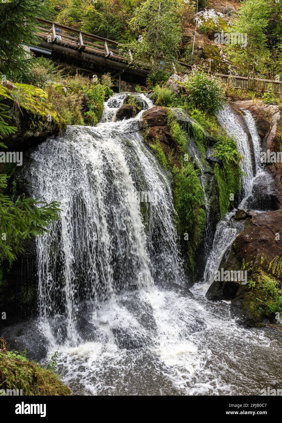 View of Triberg Waterfalls, the highest waterfalls in Germany and one ...