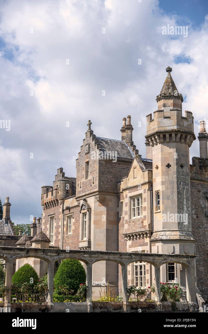 Exterior of Abbotsford, the home of Sir Walter Scott, located on the ...