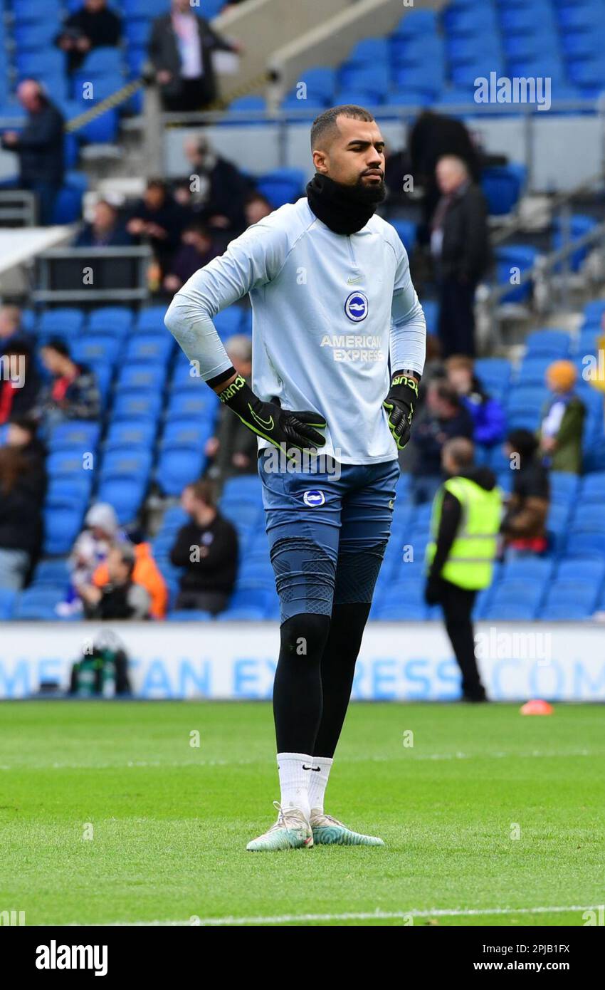 Brighton, UK. 01st Apr, 2023. Robert Sanchez Goalkeeper of Brighton and ...