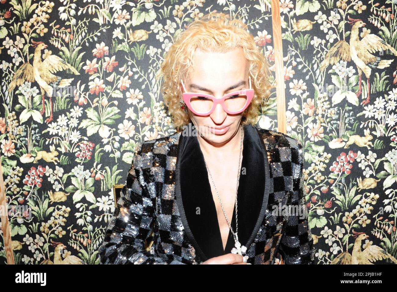 LGBT model, activist and influencer Elton Ilirjani backstage and ...