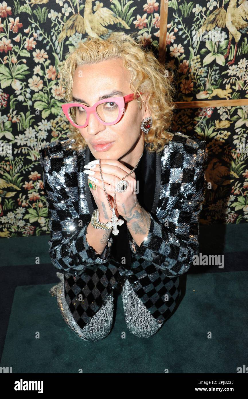 LGBT model, activist and influencer Elton Ilirjani backstage and ...