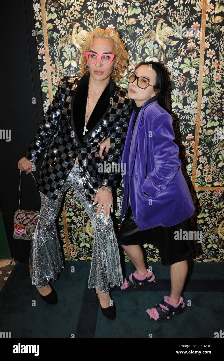 LGBT model, activist and influencer Elton Ilirjani backstage and ...