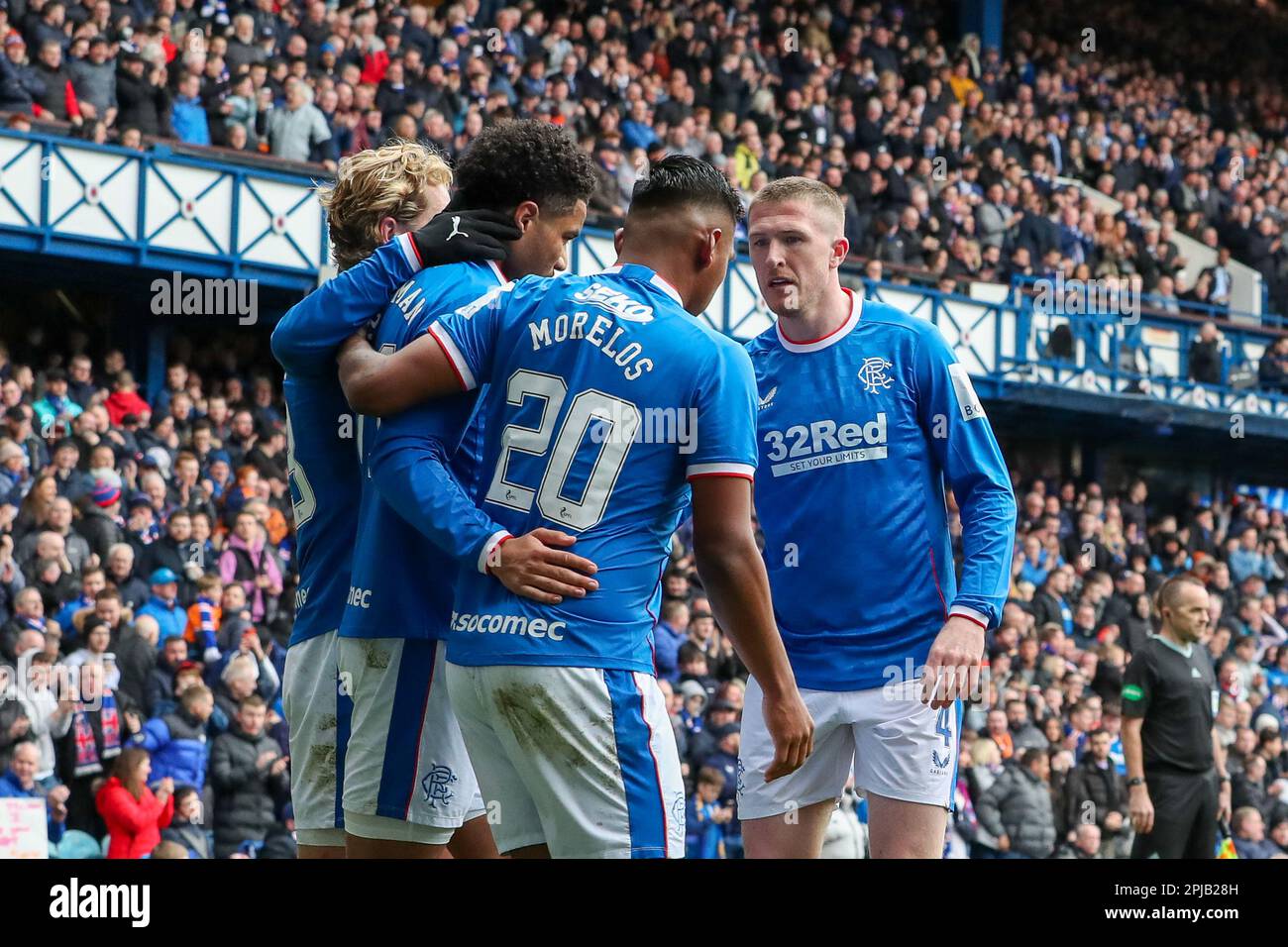 Glasgow, UK. 1st Apr, 2023. Rangers played Dundee United at Ibrox ...