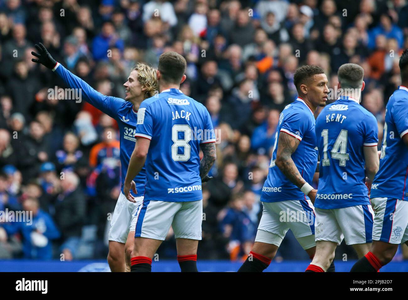 Glasgow, UK. 1st Apr, 2023. Rangers played Dundee United at Ibrox ...