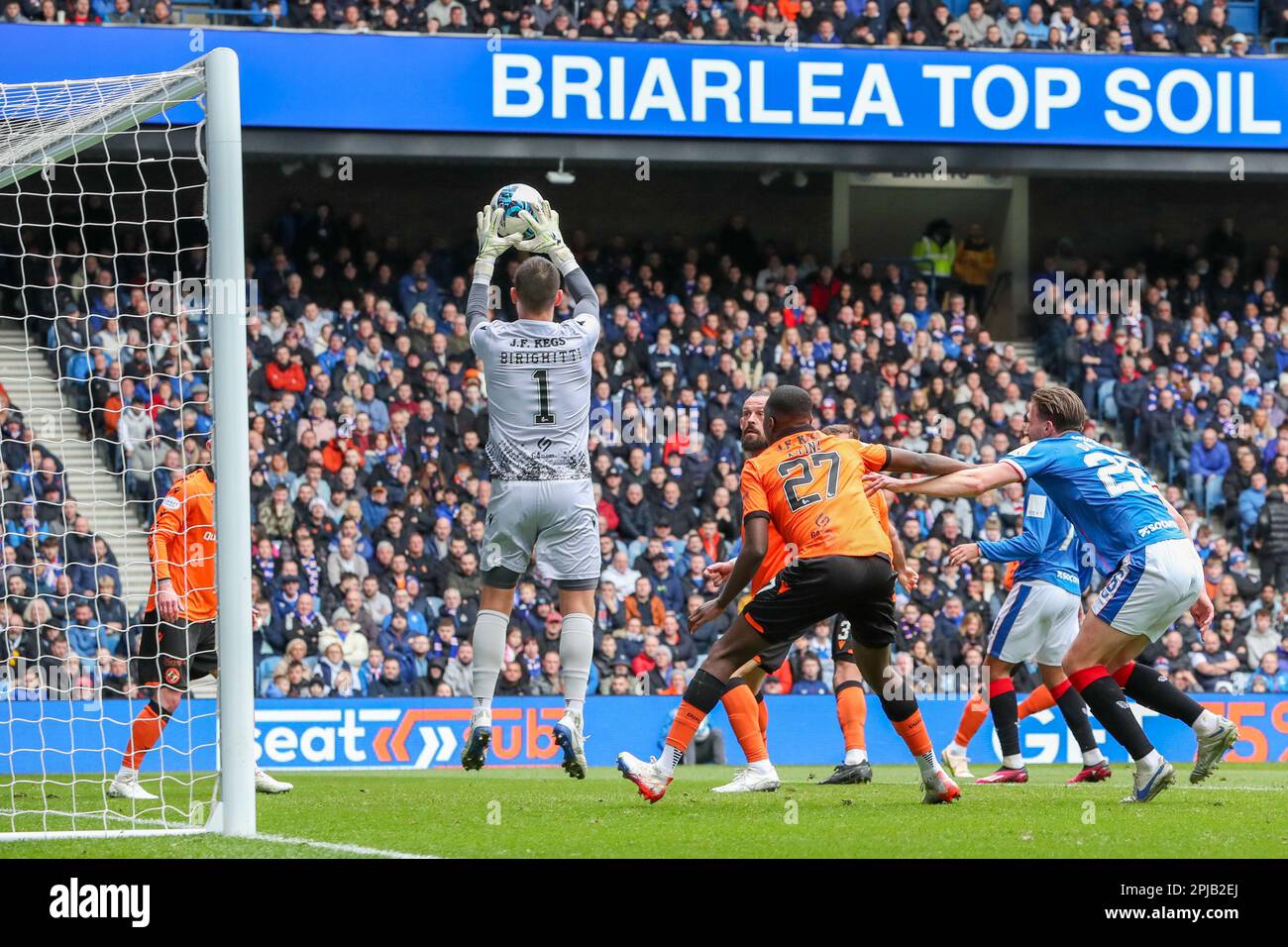 Glasgow, UK. 1st Apr, 2023. Rangers played Dundee United at Ibrox ...