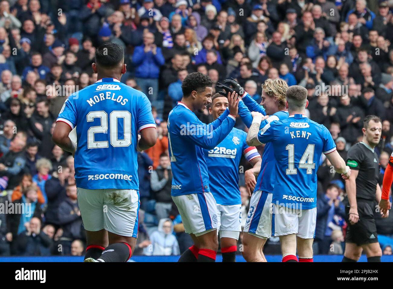 Glasgow, UK. 1st Apr, 2023. Rangers played Dundee United at Ibrox ...