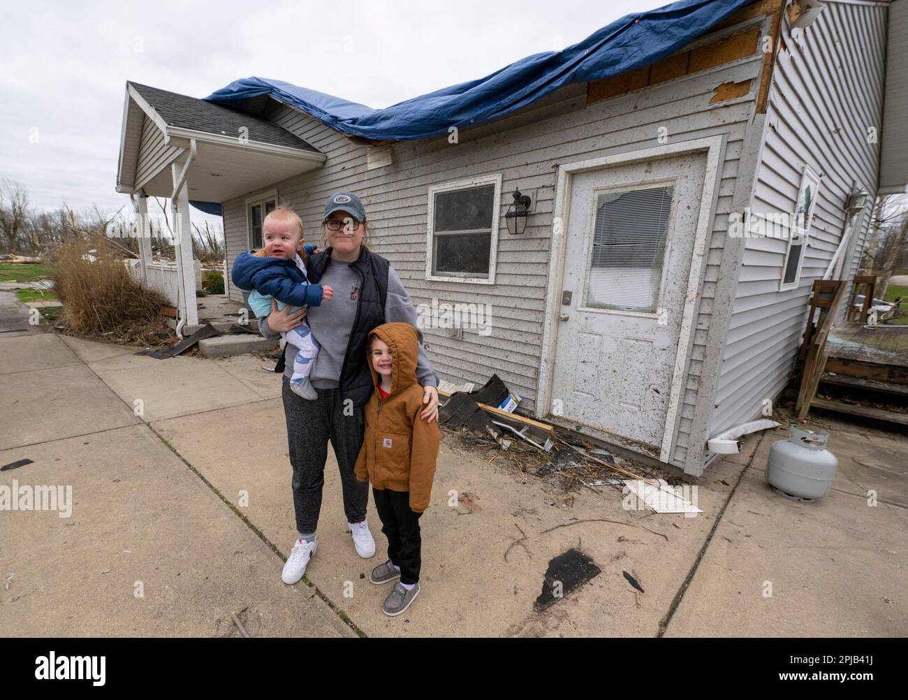 Morgan Beard poses with her two sons, Liam, 16-months, and Declan, 6 ...