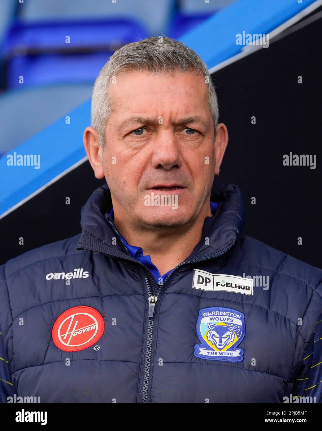 Daryl Powell Head Coach of Warrington Wolves before the Betfred Super ...