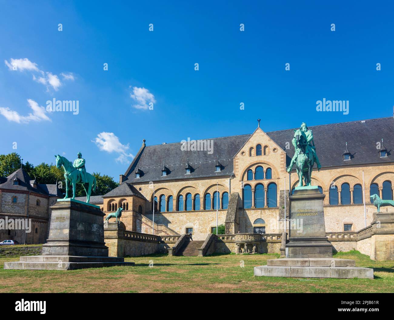 Goslar: Kaiserpfalz (Imperial Palace), Equestrian statues of Emperors ...