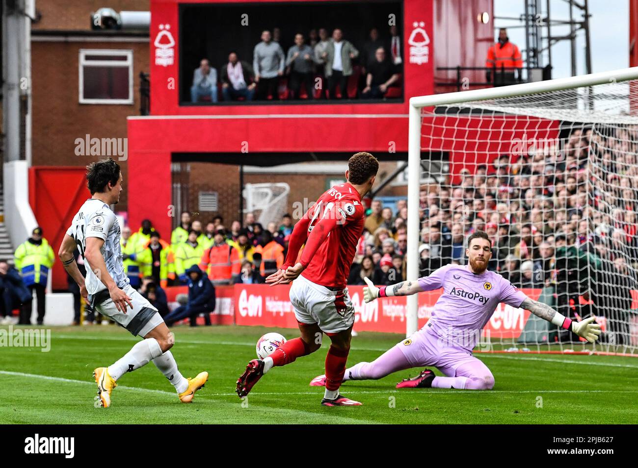 The City Ground, Nottingham, UK. 1st Apr, 2023. Premier League Football ...
